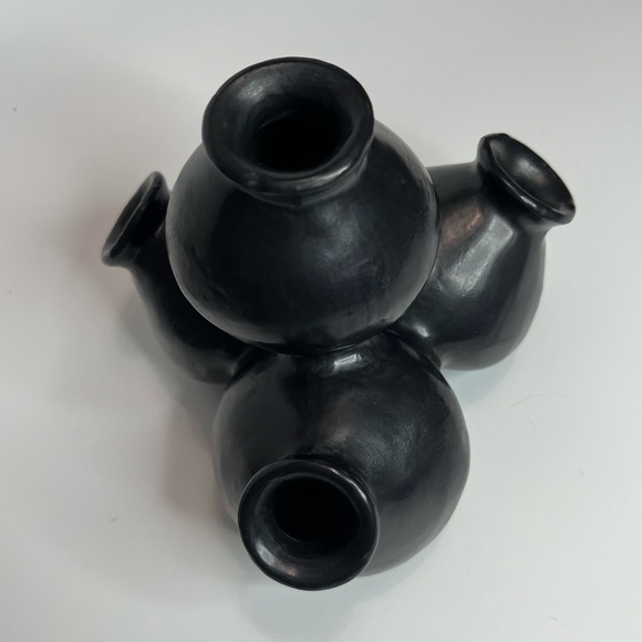 Art | Vintage Barro Black Pyramid Of Vases Sculpture | Poshmark